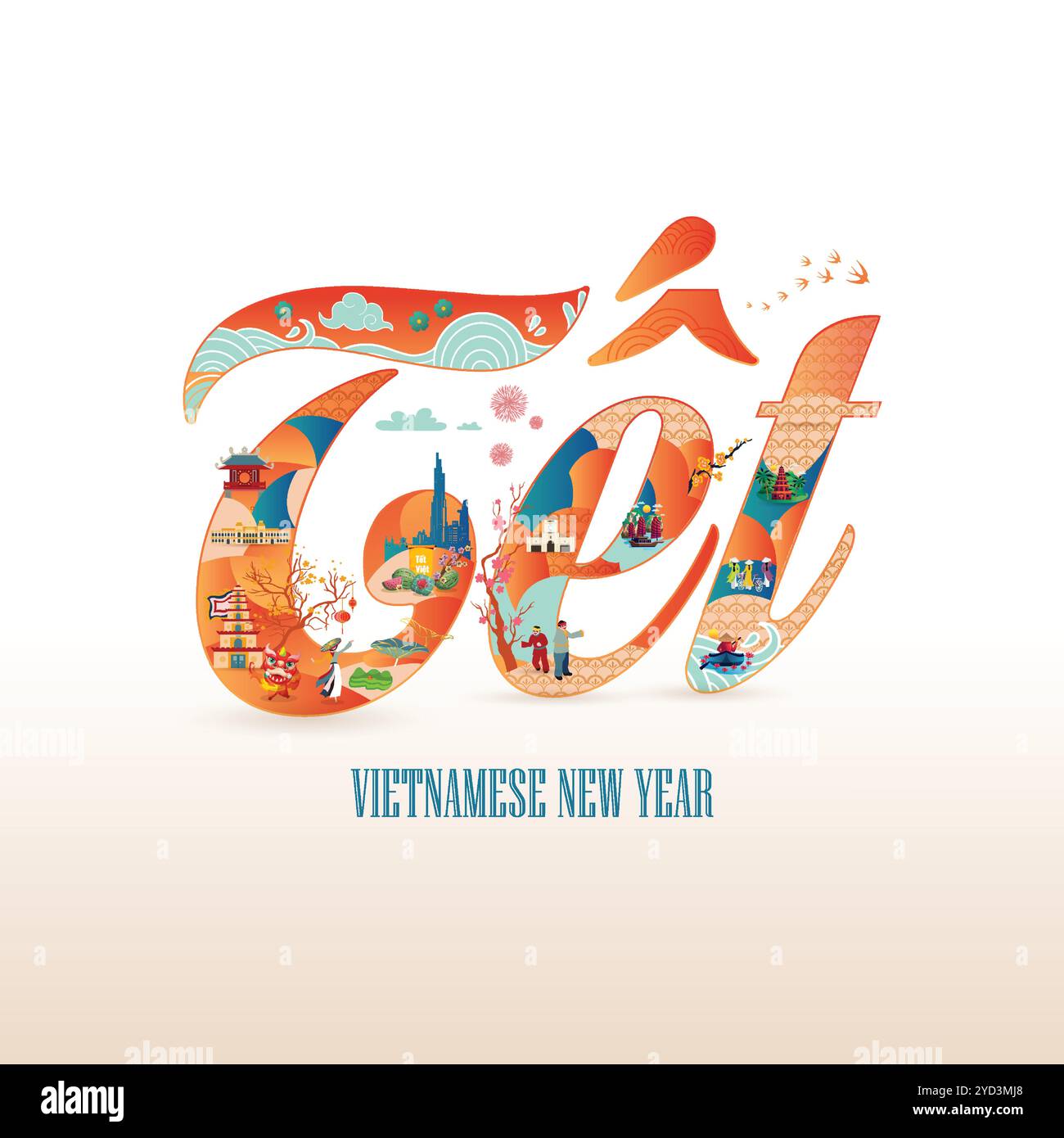 Vietnamese tet family Stock Vector Images - Alamy