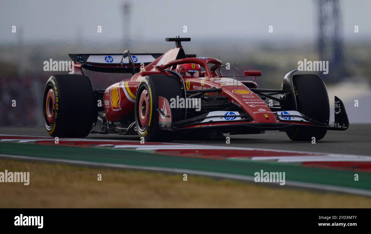 Scuderia Ferrari driver Charles Leclerc (16), of Monaco, races during ...