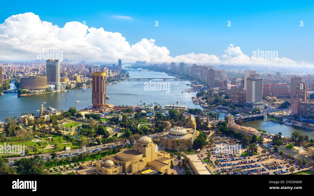 Beautiful panorama of the city of cairo in egypt hi-res stock ...