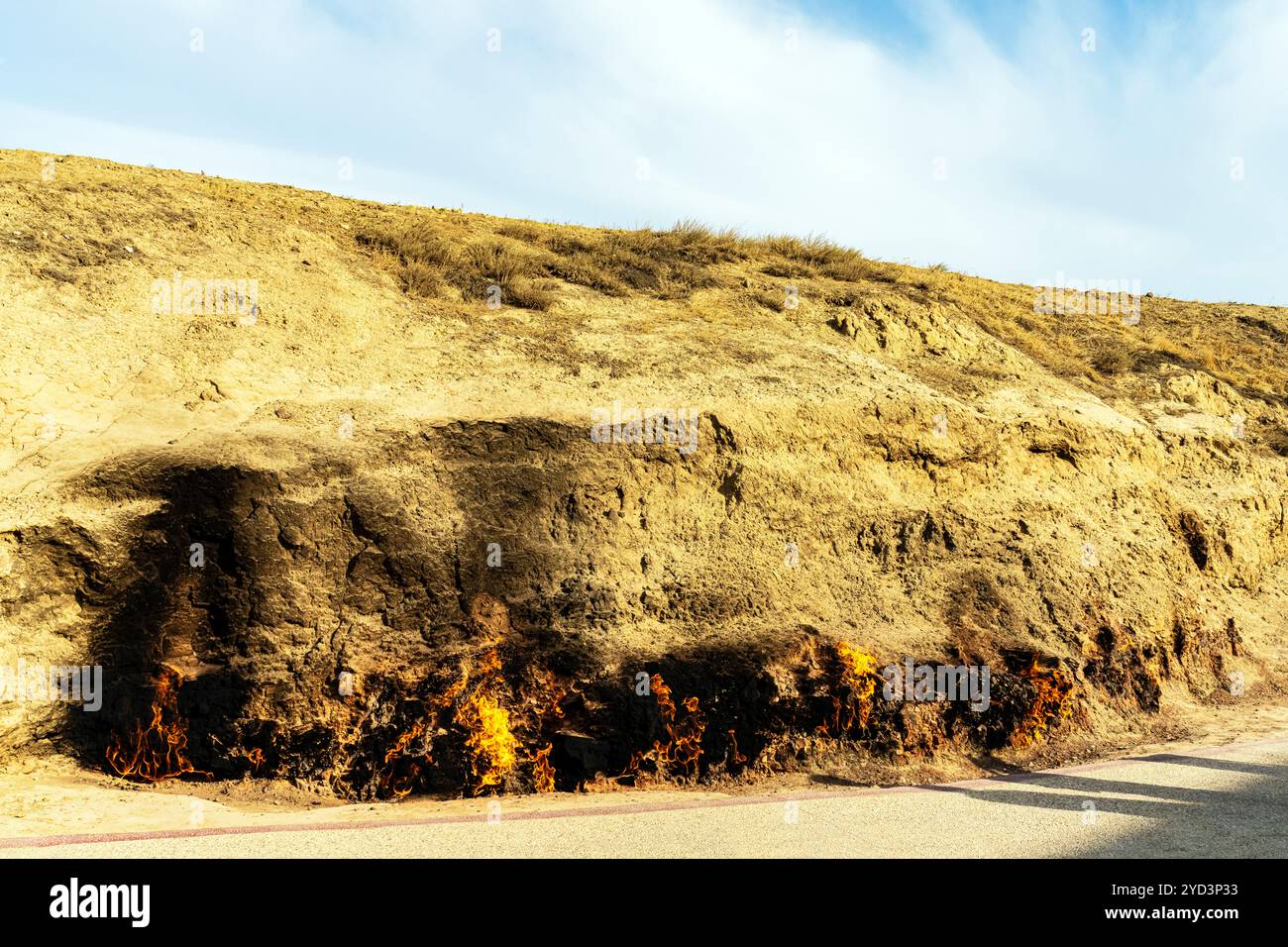 Yanar Dagh (Yanardag) , 'burning mountain' is a natural gas fire which ...