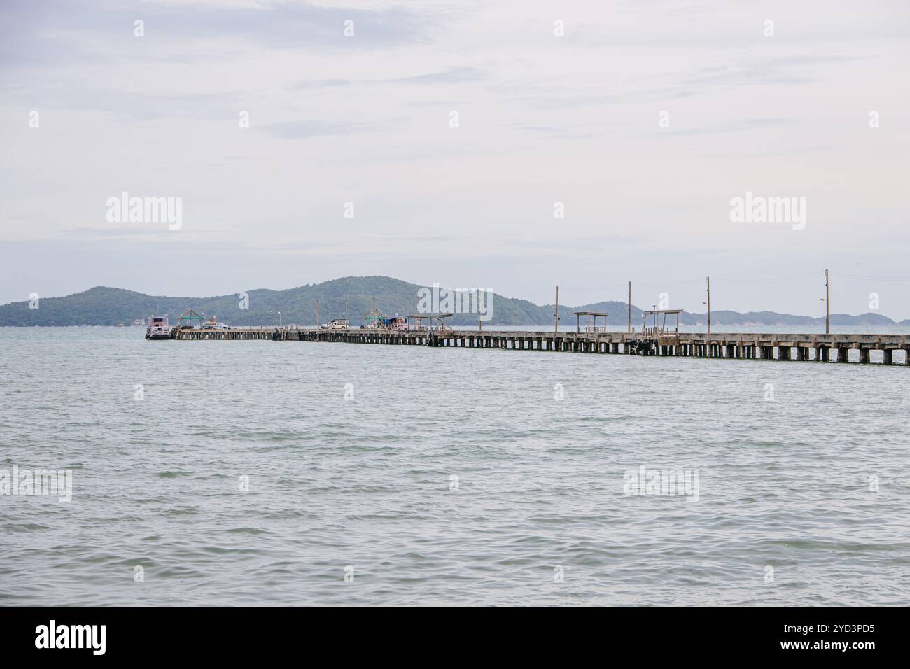 Concrete Bridge simple fishing port that stretches along out from the ...