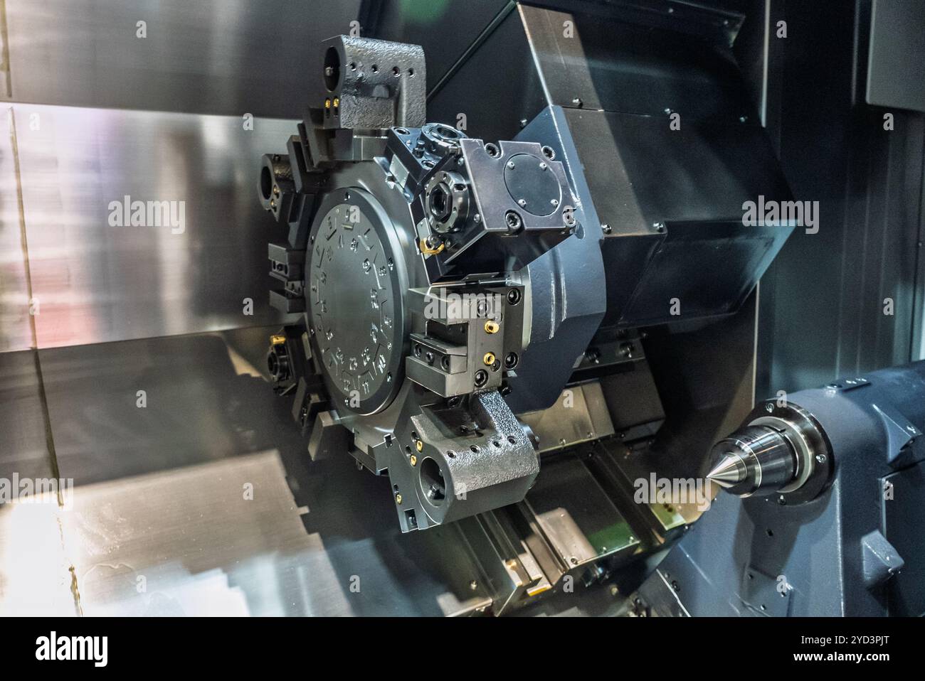 Cnc machine. The CNC lathe machine or Turning machine. Turning ...