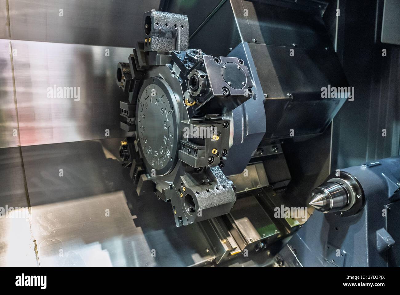 Cnc machine. The CNC lathe machine or Turning machine. Turning ...