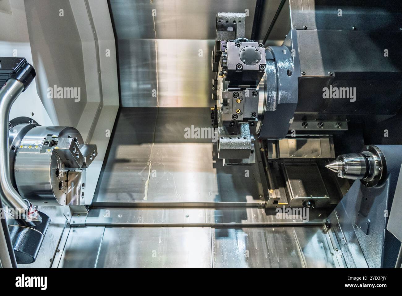 Cnc machine. The CNC lathe machine or Turning machine. Turning ...