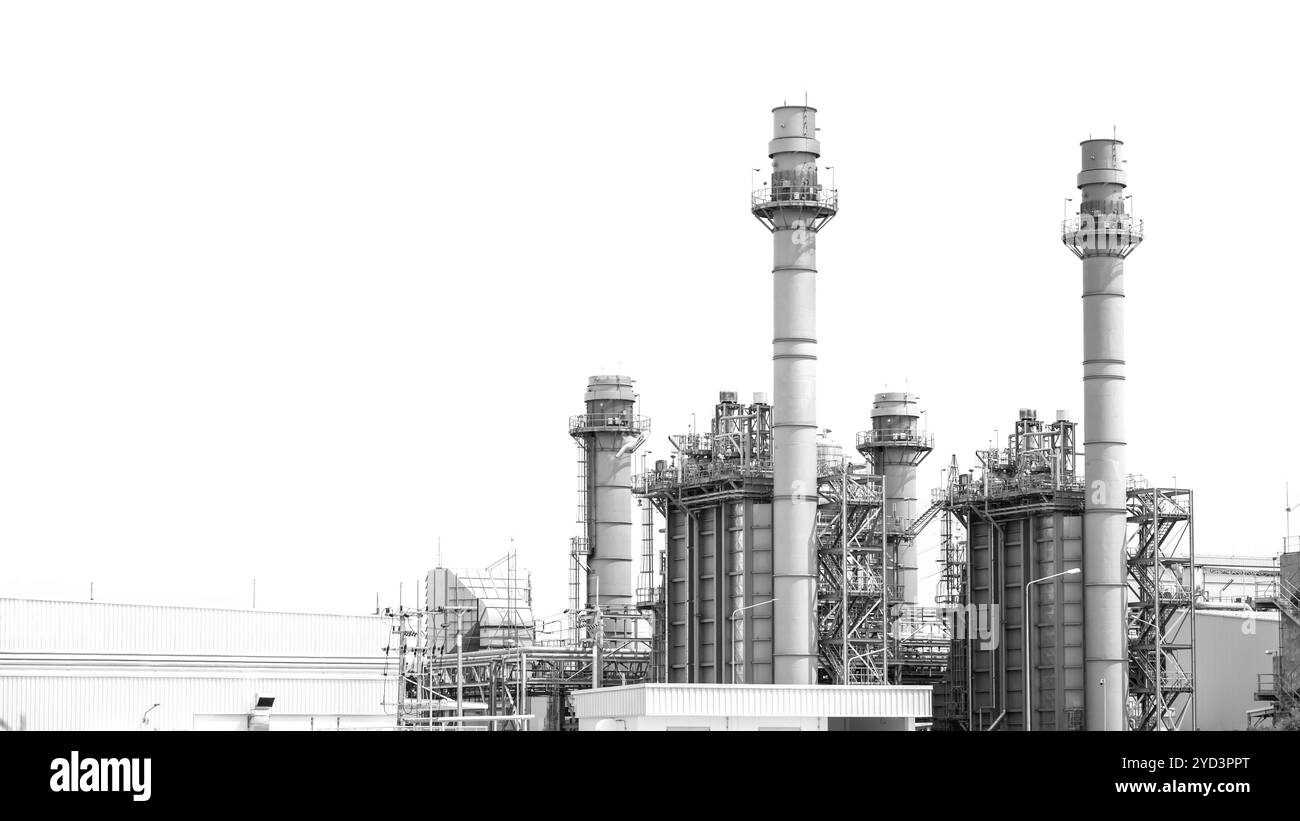 Petroleum oil gas fuel refinery, Petrochemical industrial building ...