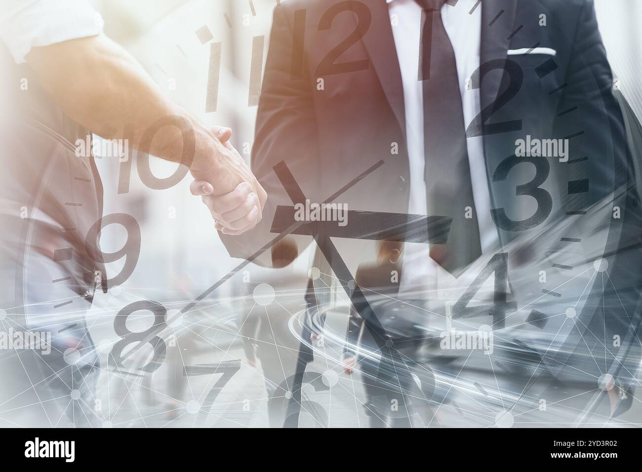 Business time fast moving speed working hours concept. Business people ...