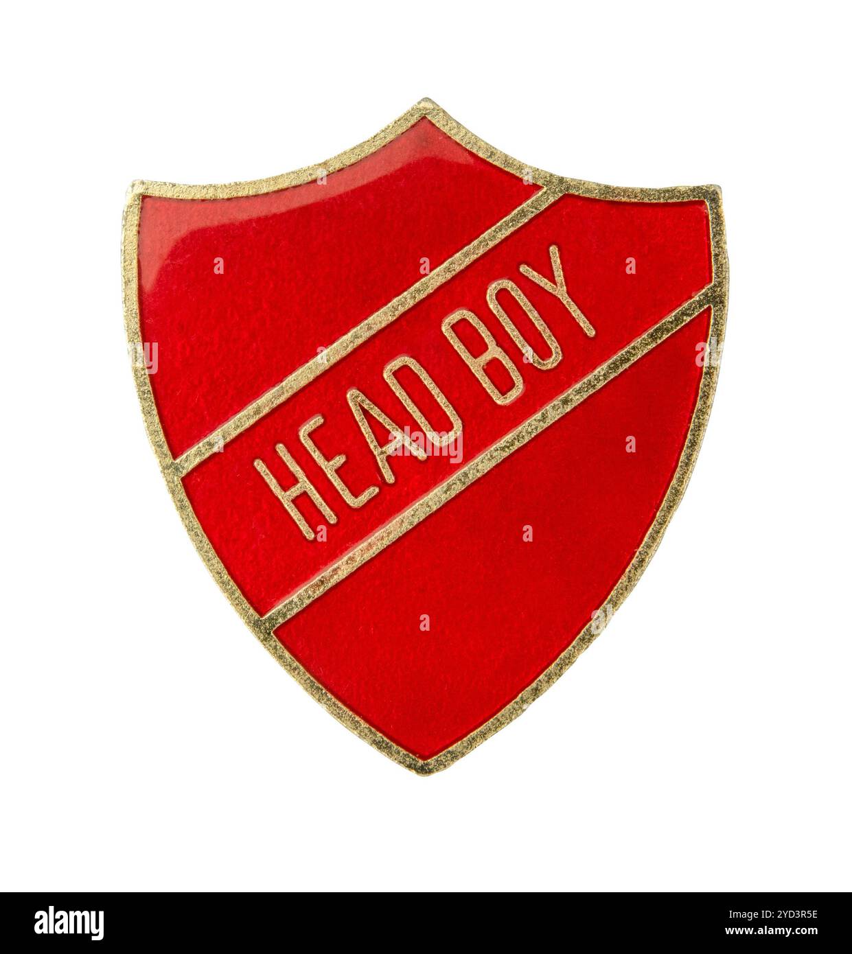 Isolated School Head Boy Badge Stock Photo - Alamy