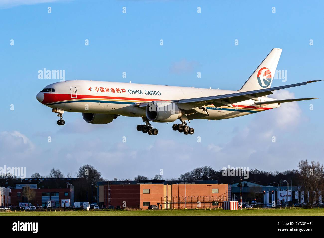 China Cargo Airlines Boeing 777F cargo aircraft arriving at Schiphol ...