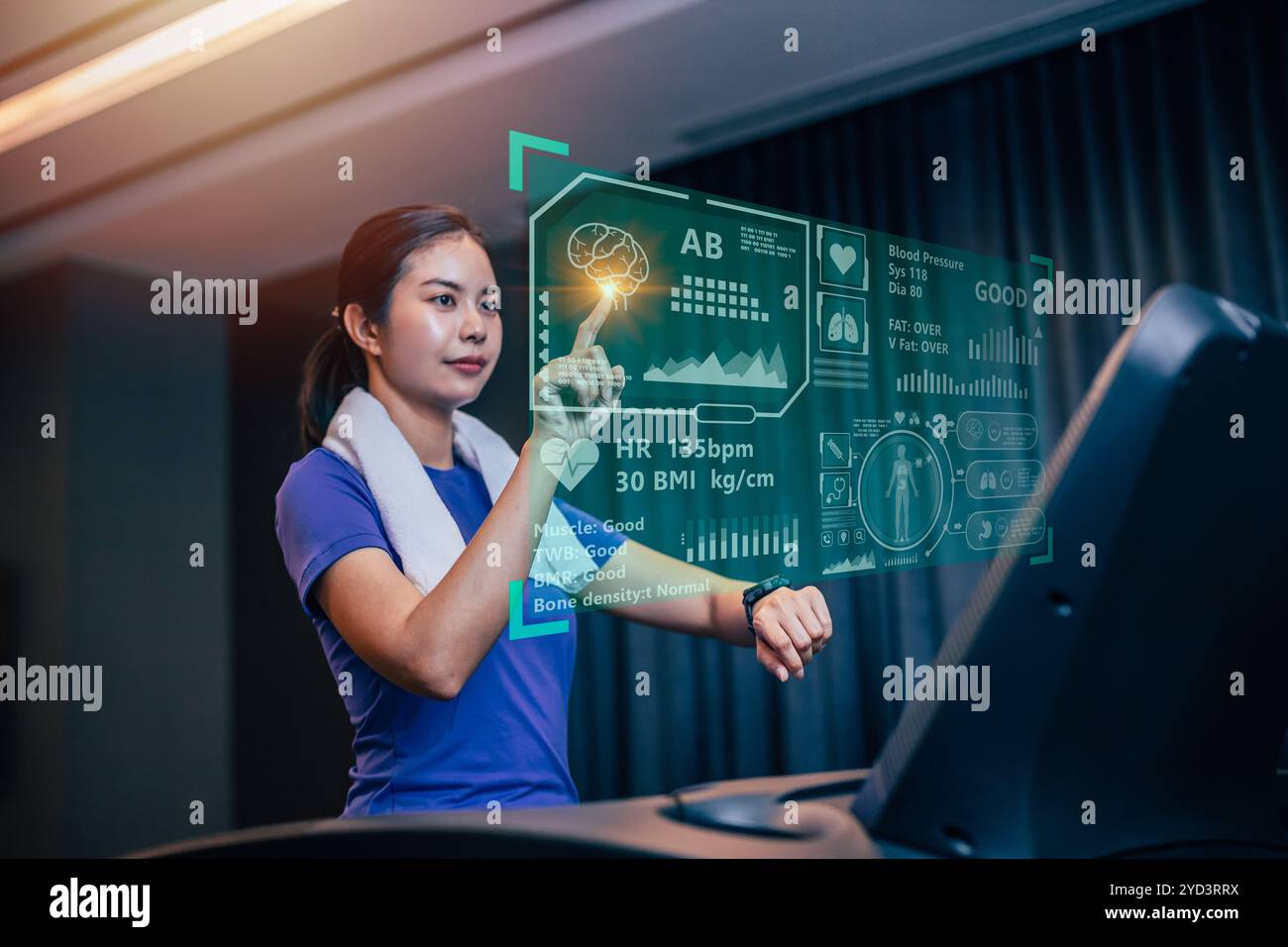 fitness healthy people using advance healthcare body tracking ...