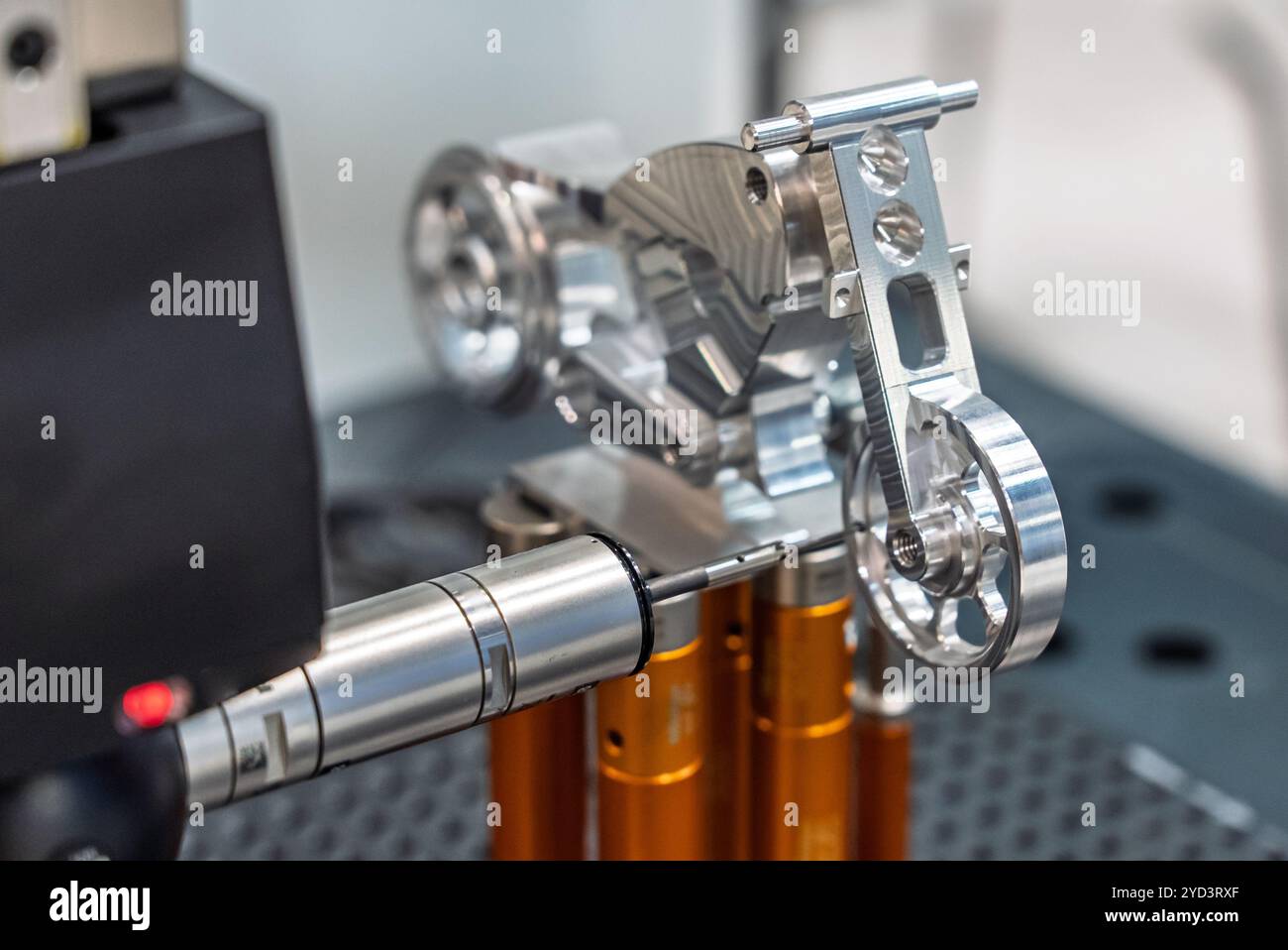 3d precision measurement on machine quality control parts. Measuring ...