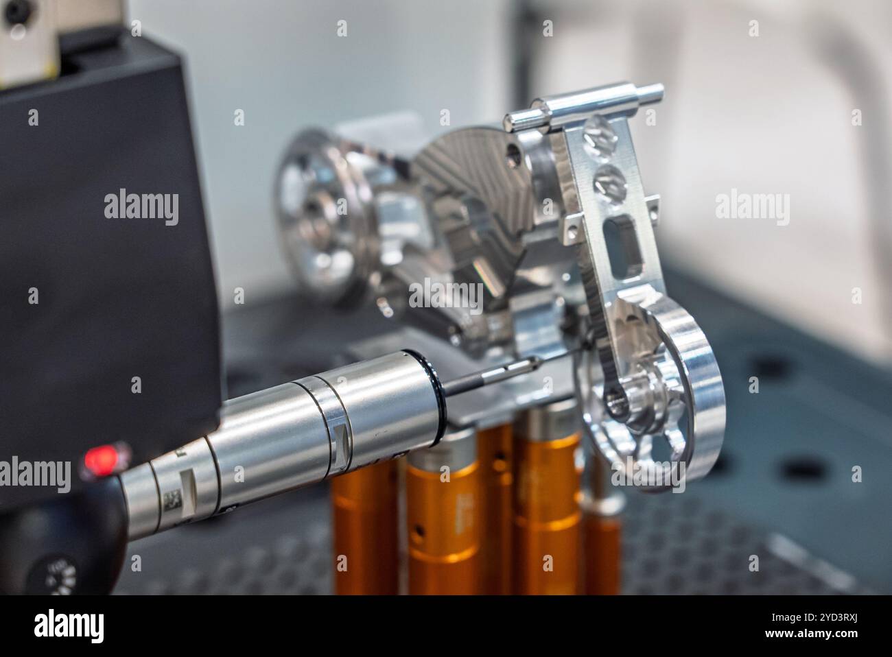 3d precision measurement on machine quality control parts. Measuring ...