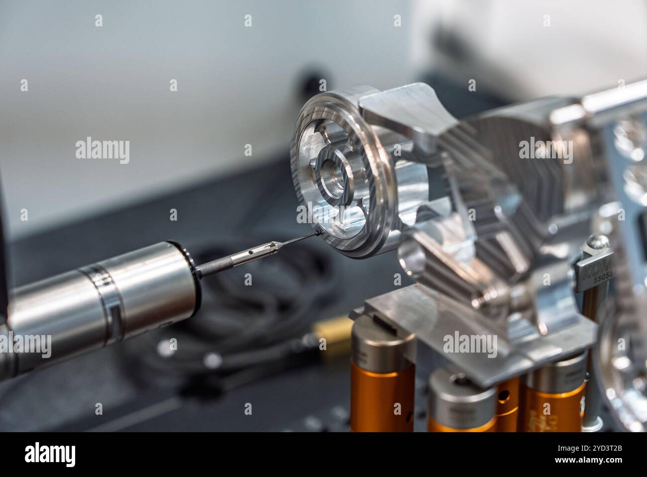 3d precision measurement on machine quality control parts. Measuring ...