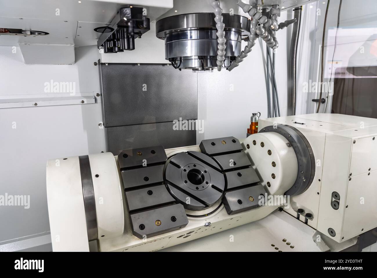 Milling machine with a rotary table. Multi axis CNC machine. Five-axis ... Milling machine with a rotary table. Multi axis CNC machine. Five-axis ...