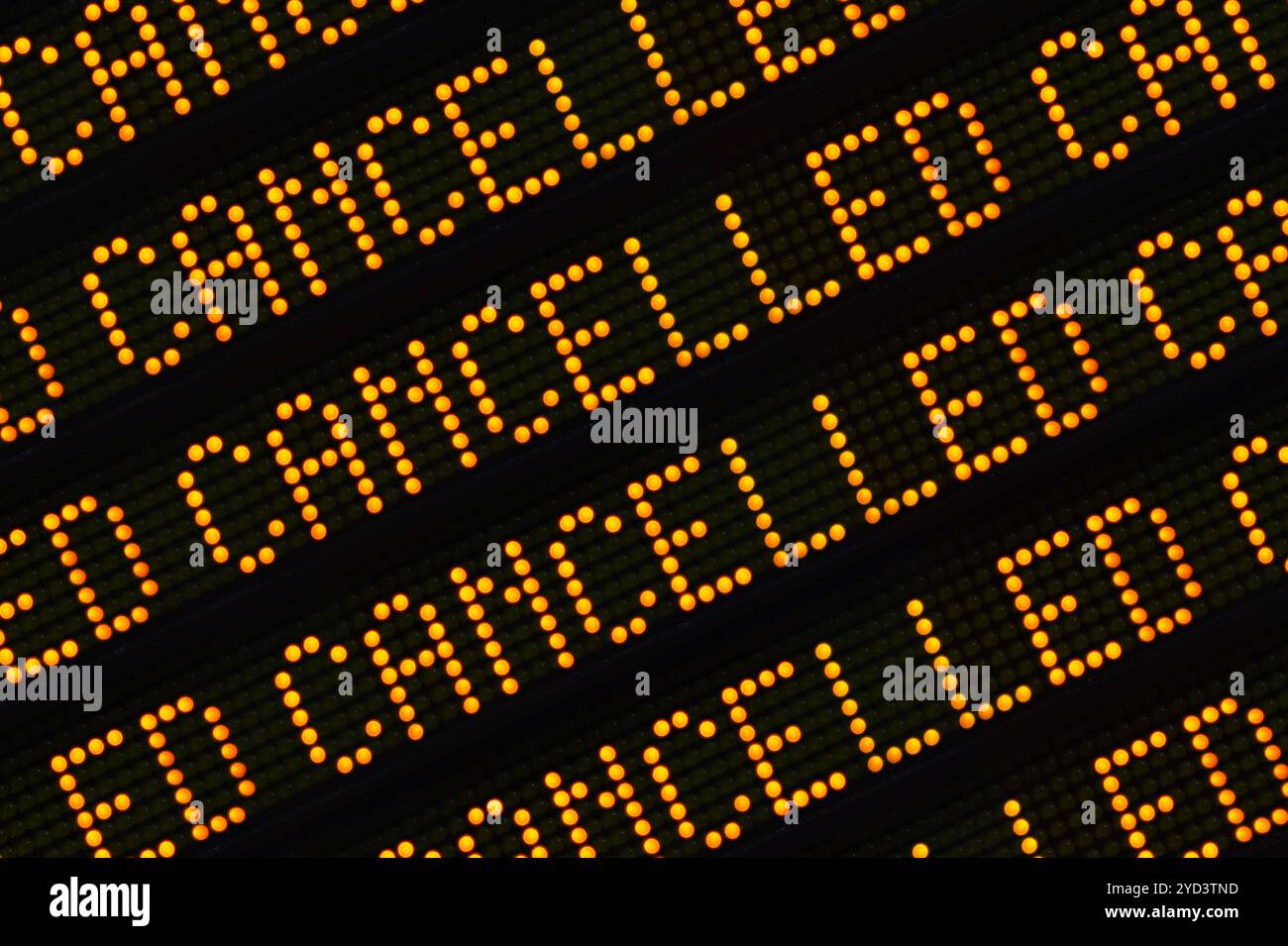 Cancelled train sign hi-res stock photography and images - Alamy