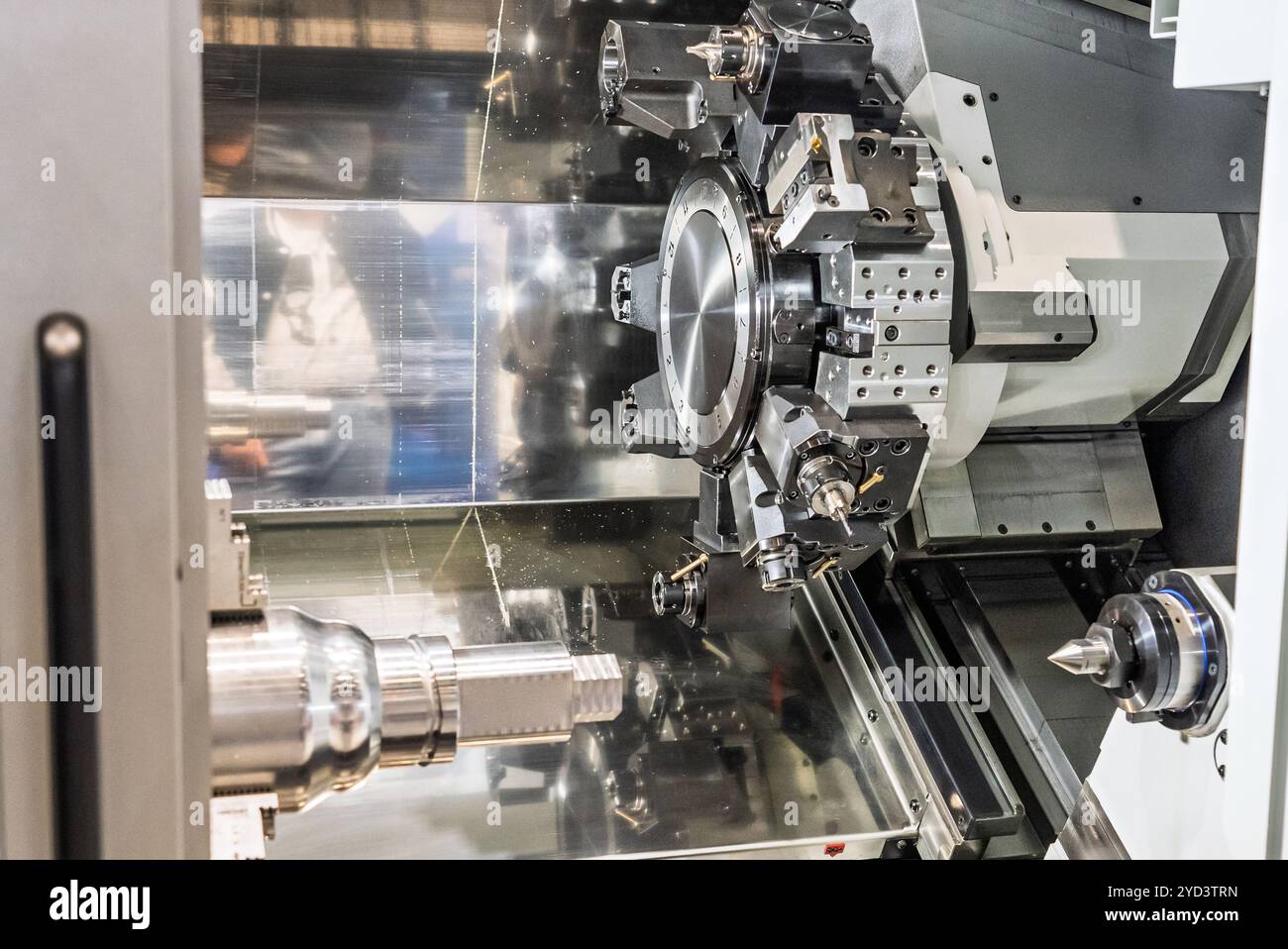 Cnc machine. The CNC lathe machine or Turning machine. Turning ...