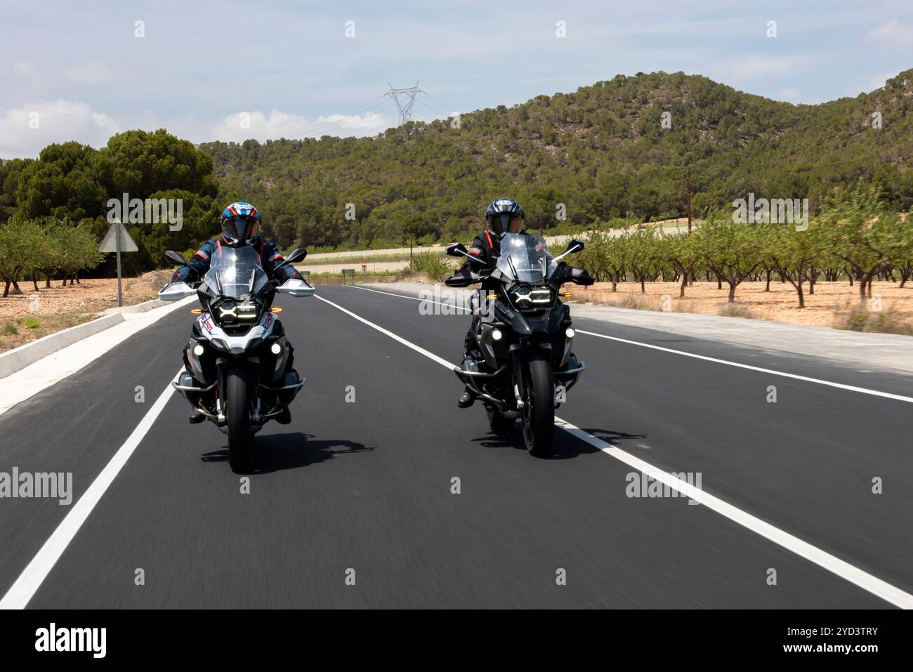Riding a motorcycle on a highway Stock Photo - Alamy