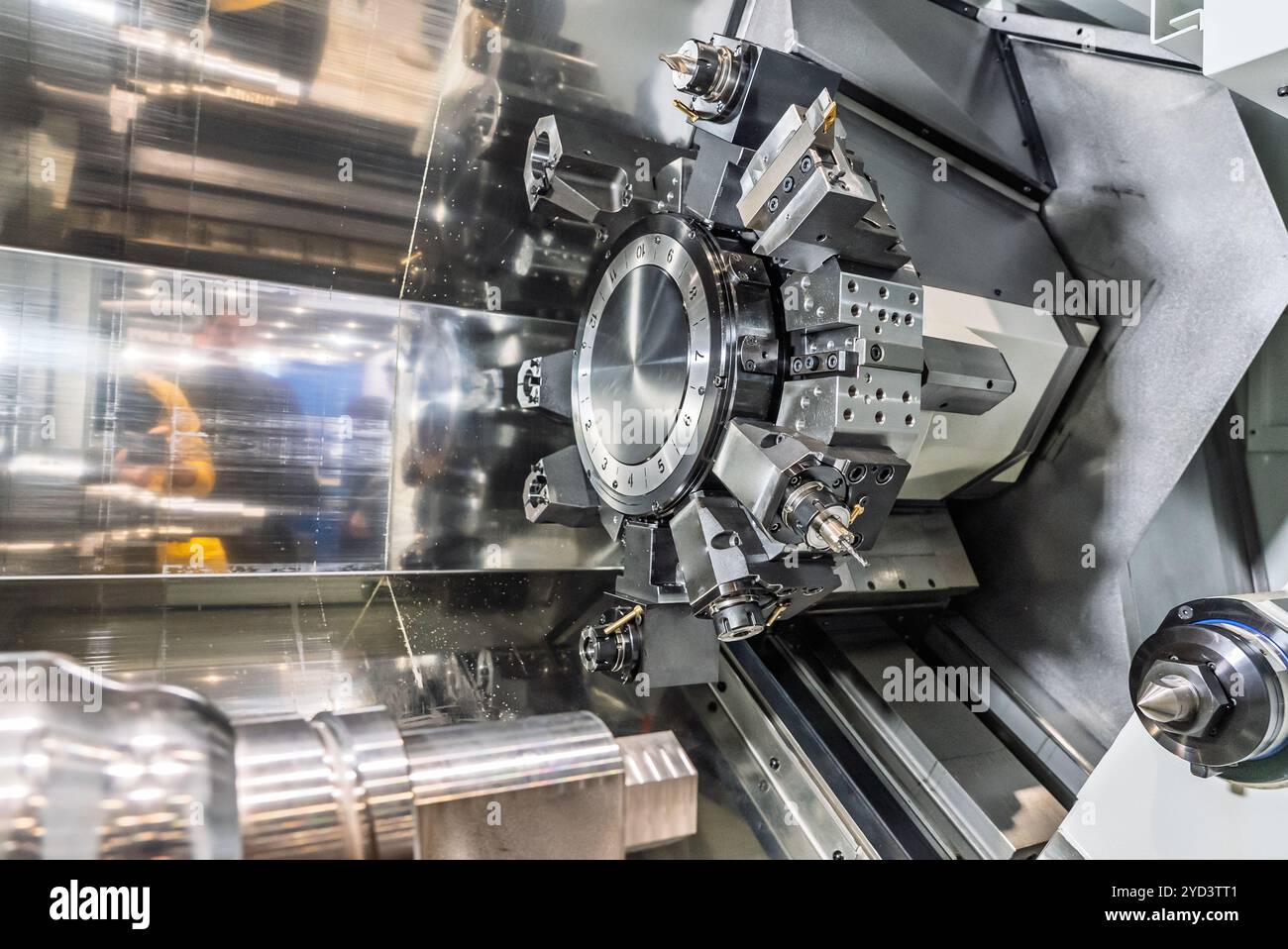 Cnc machine. The CNC lathe machine or Turning machine. Turning ...