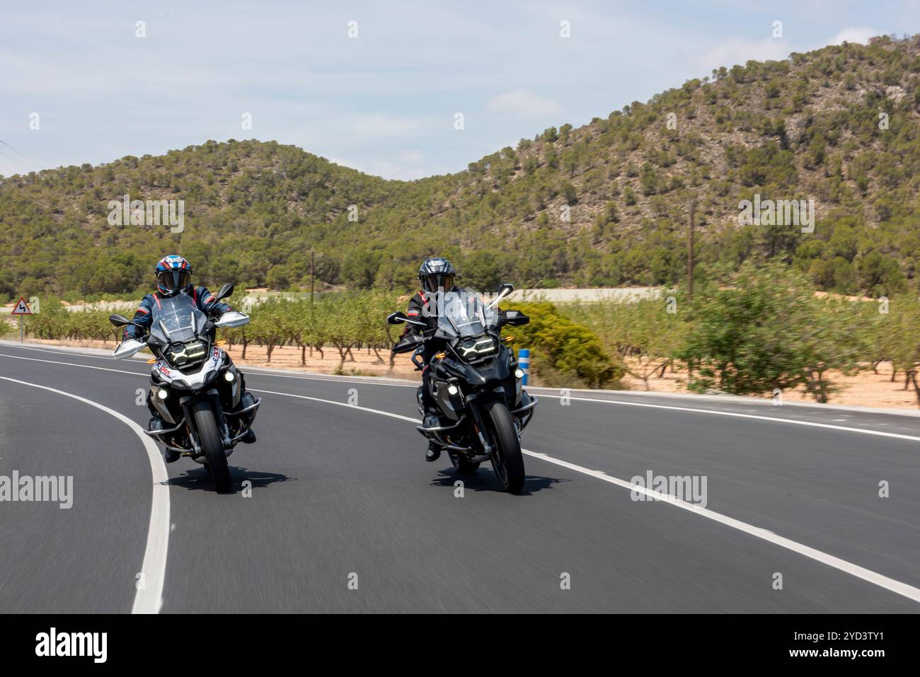 Riding a motorcycle on a highway Stock Photo - Alamy