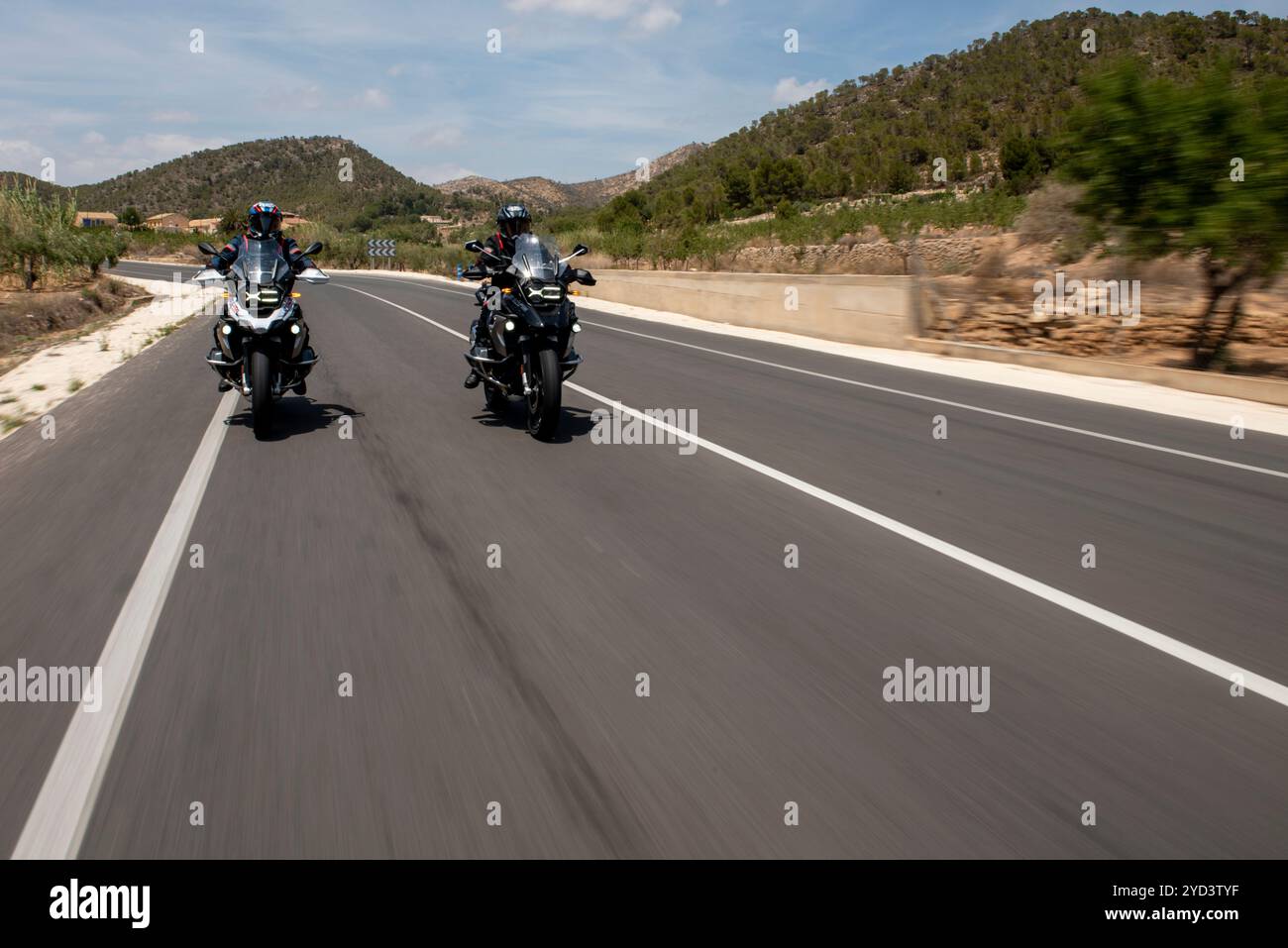 Riding a motorcycle on a highway Stock Photo - Alamy