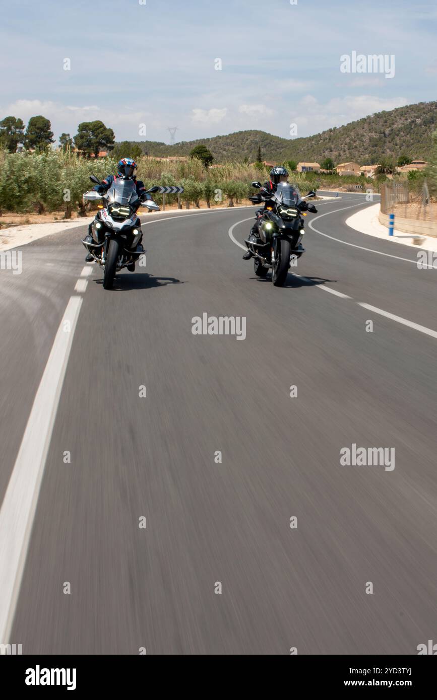 Riding a motorcycle on a highway Stock Photo - Alamy