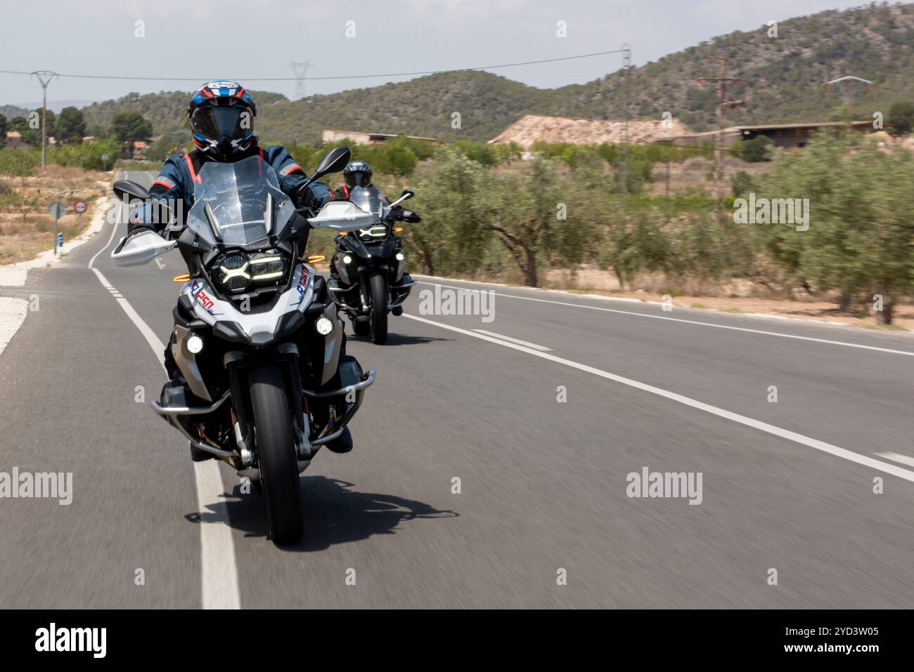 Riding a motorcycle on a highway Stock Photo - Alamy
