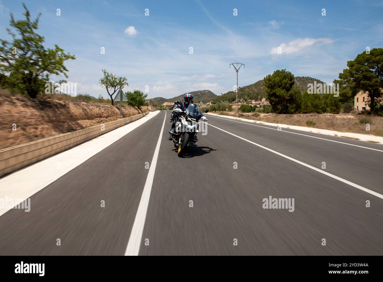 Riding a motorcycle on a highway Stock Photo - Alamy