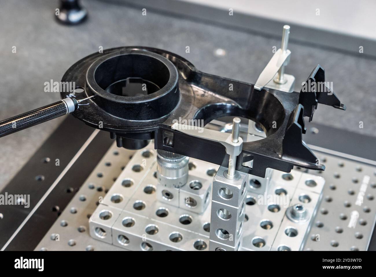 3d precision measurement on machine quality control parts. Measuring ...
