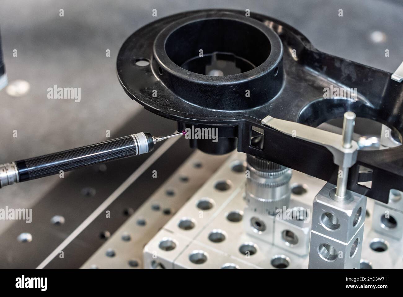 3d precision measurement on machine quality control parts. Measuring ...