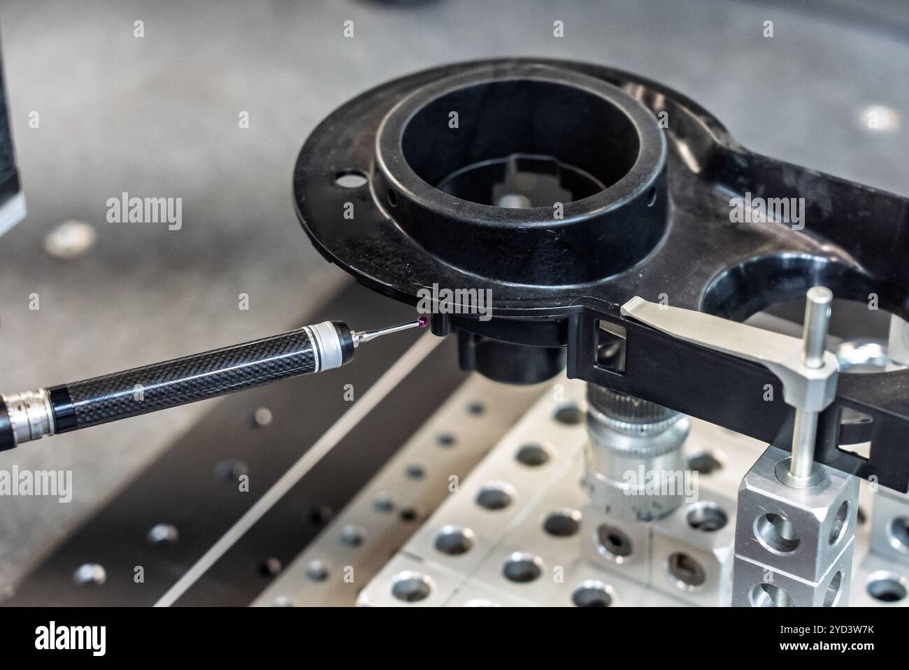 3d precision measurement on machine quality control parts. Measuring ...