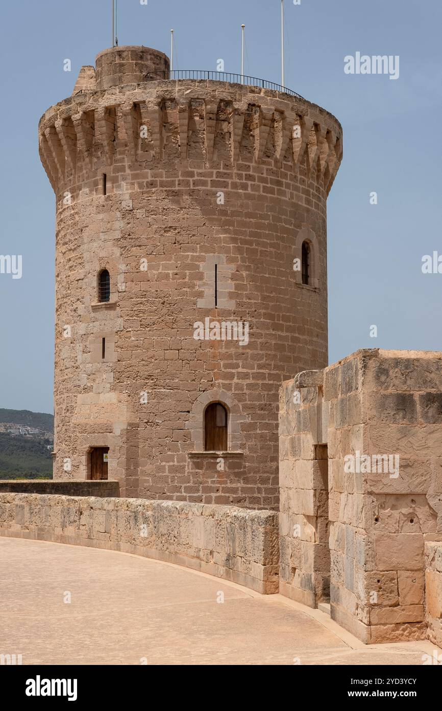 Bellver Castle, unique circular Gothic-style citadel built in the 14th ...