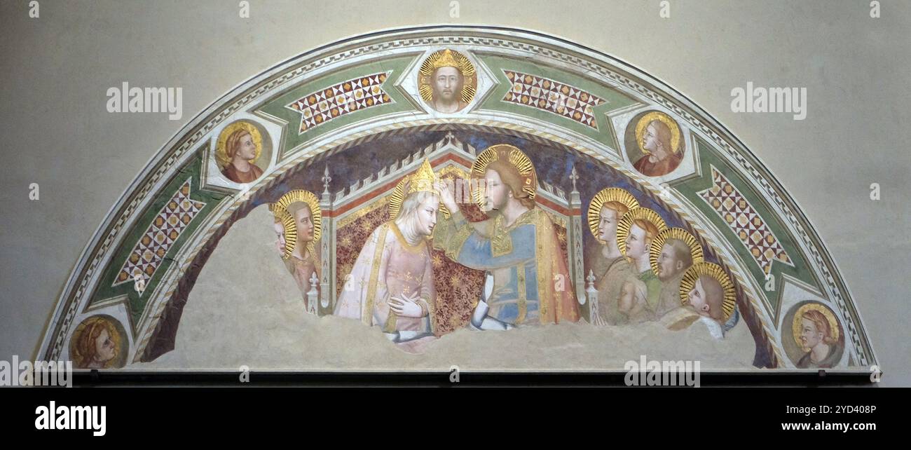 Coronation of the Virgin, fresco, 1335, Maso di Banco, Basilica of ...