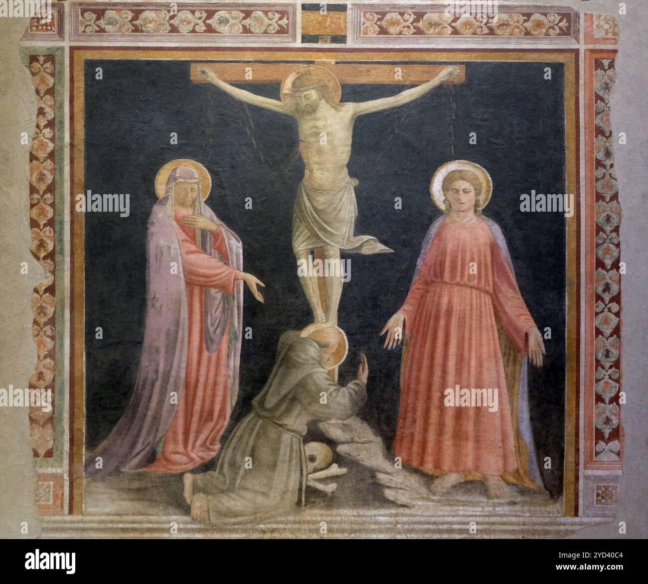 Crucifixion with the Virgin, Saint Francis and Saint John the Evangelist, by Andrea di Giusto ...