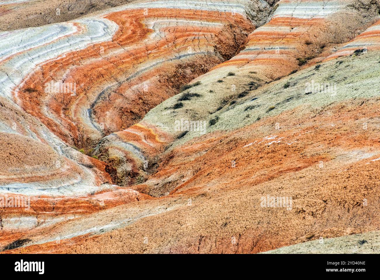 Colourful rocky landscape of Candy Cane Mountains in the Khizi and ...
