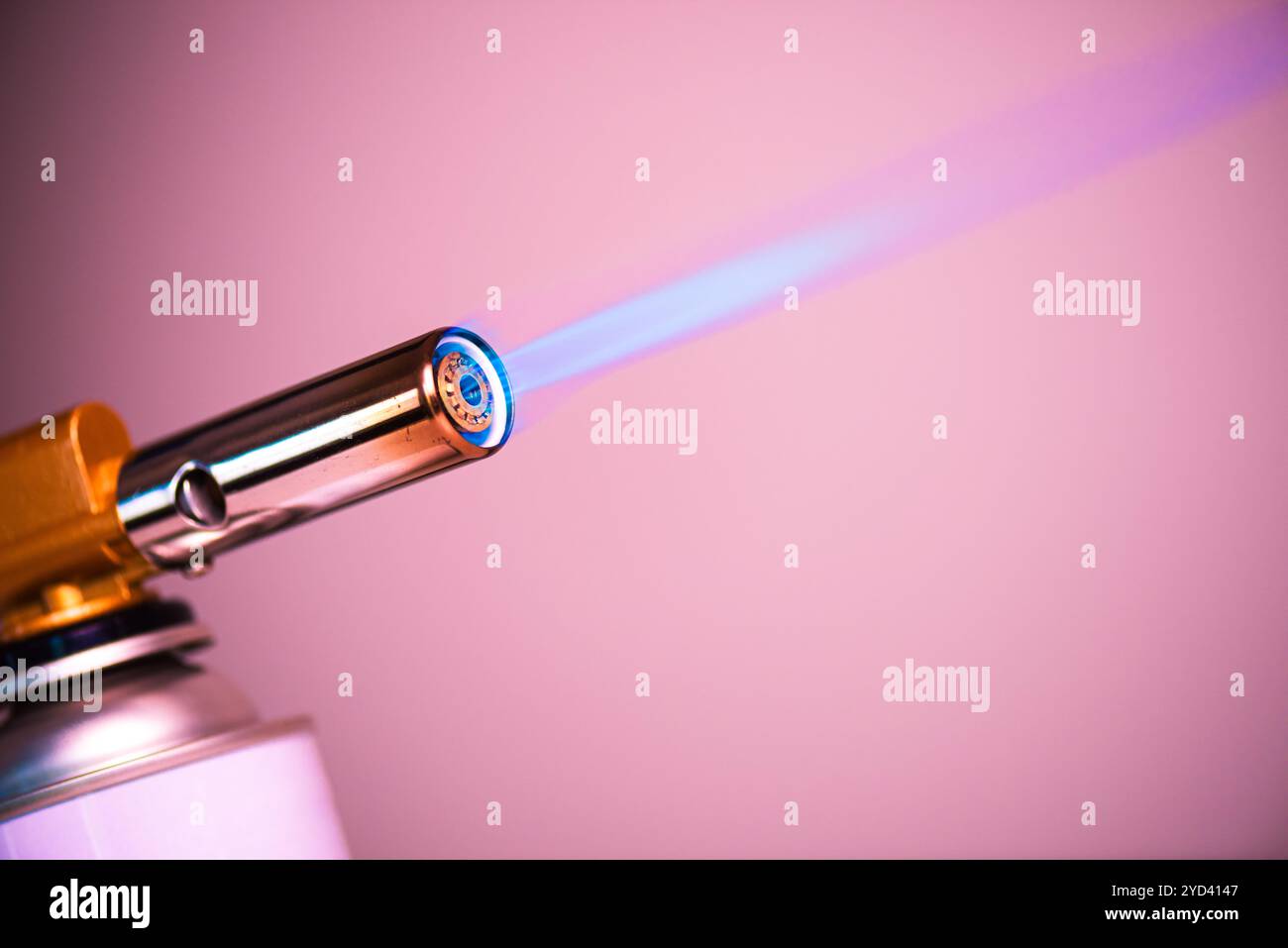 Blowtorch or gas torch burner with blue flame Stock Photo - Alamy