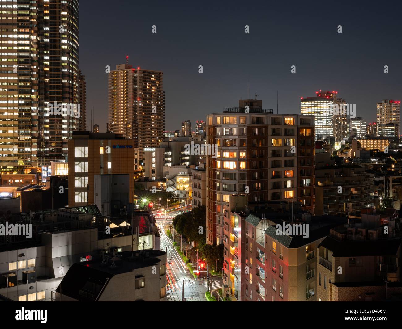 A view of the district of Ebisu at night, Tokyo, Japan Stock Photo - Alamy