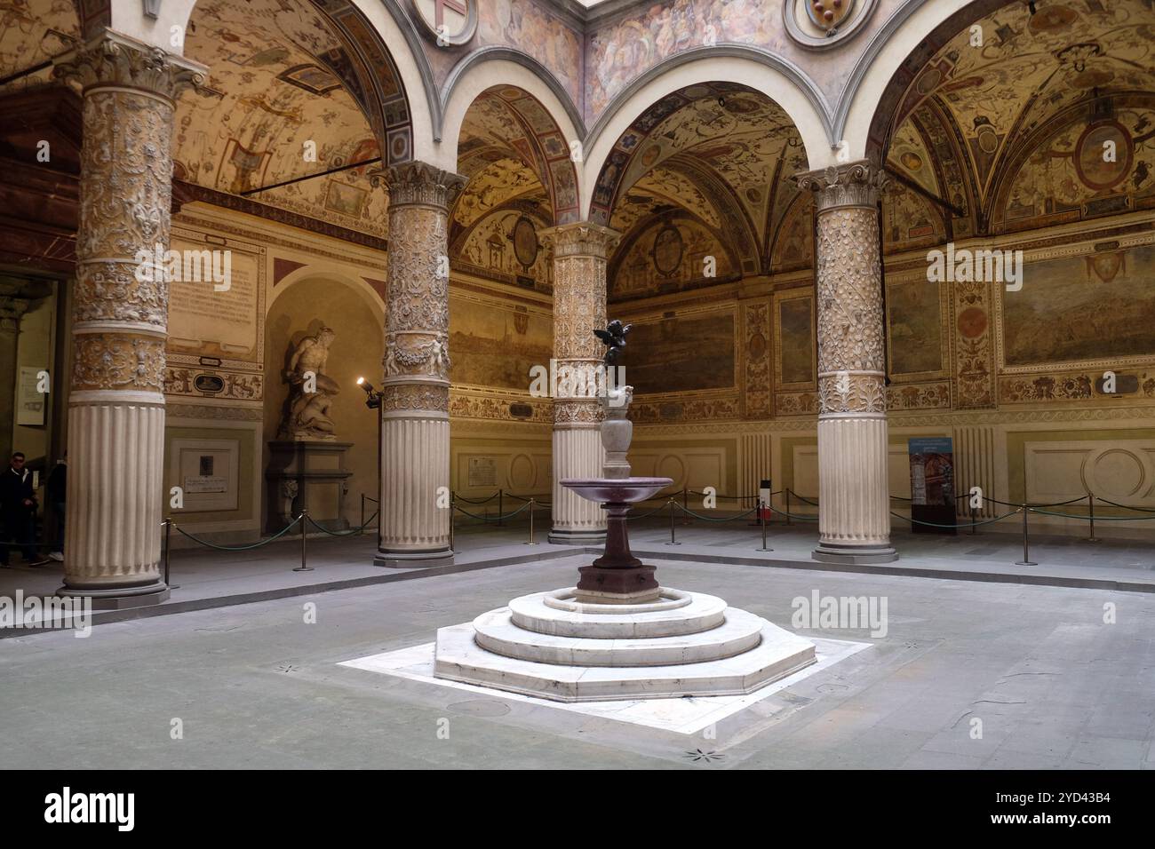 Courtyard of the Palazzo Vecchio (Old Palace) a Massive Romanesque ...