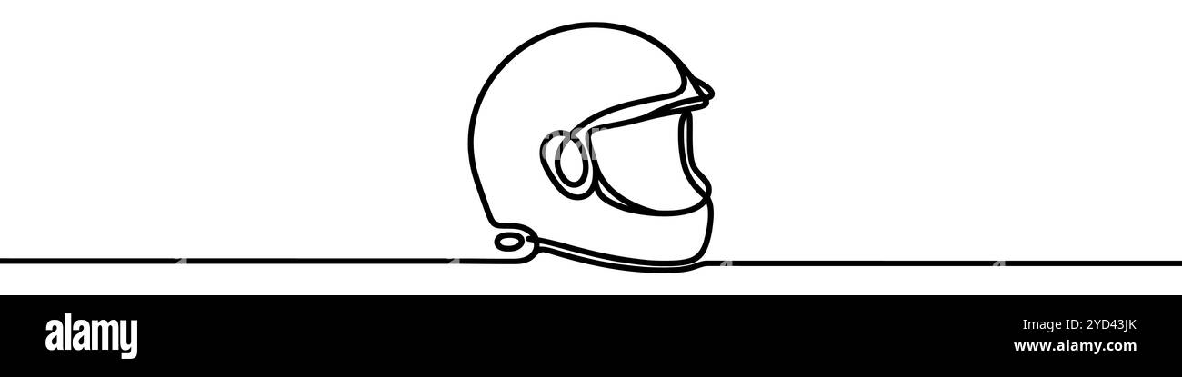 Minimalist vector illustration of a motorcycle helmet created using a ...
