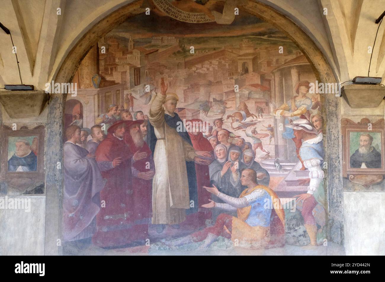 San Dominic resurrects the nephew of Cardinal Orsini, fresco by ...