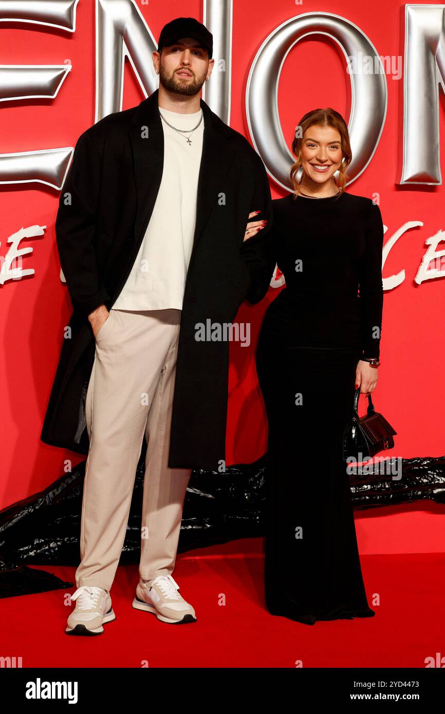 London, UK. 23rd Oct, 2024. Zachariah Noble and Molly Marsh at Venom ...