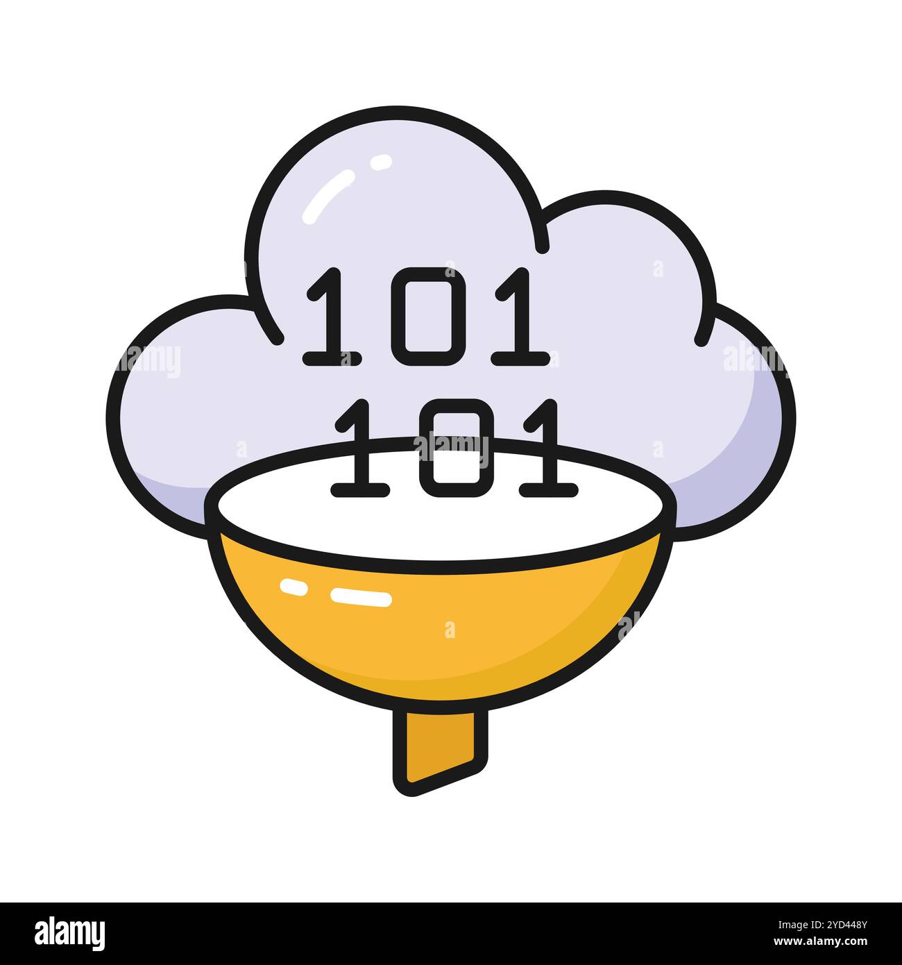 Data filtering vector design in trendy style, concept icon of data ...