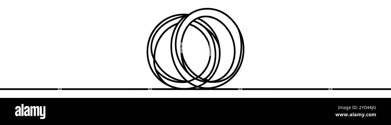 Minimalist vector illustration of one continuous line drawing wedding ...