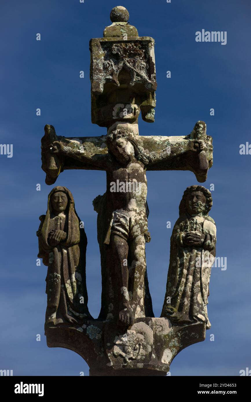 Calvary, dating from the 1400s, in the parish close (enclos paroissial ...