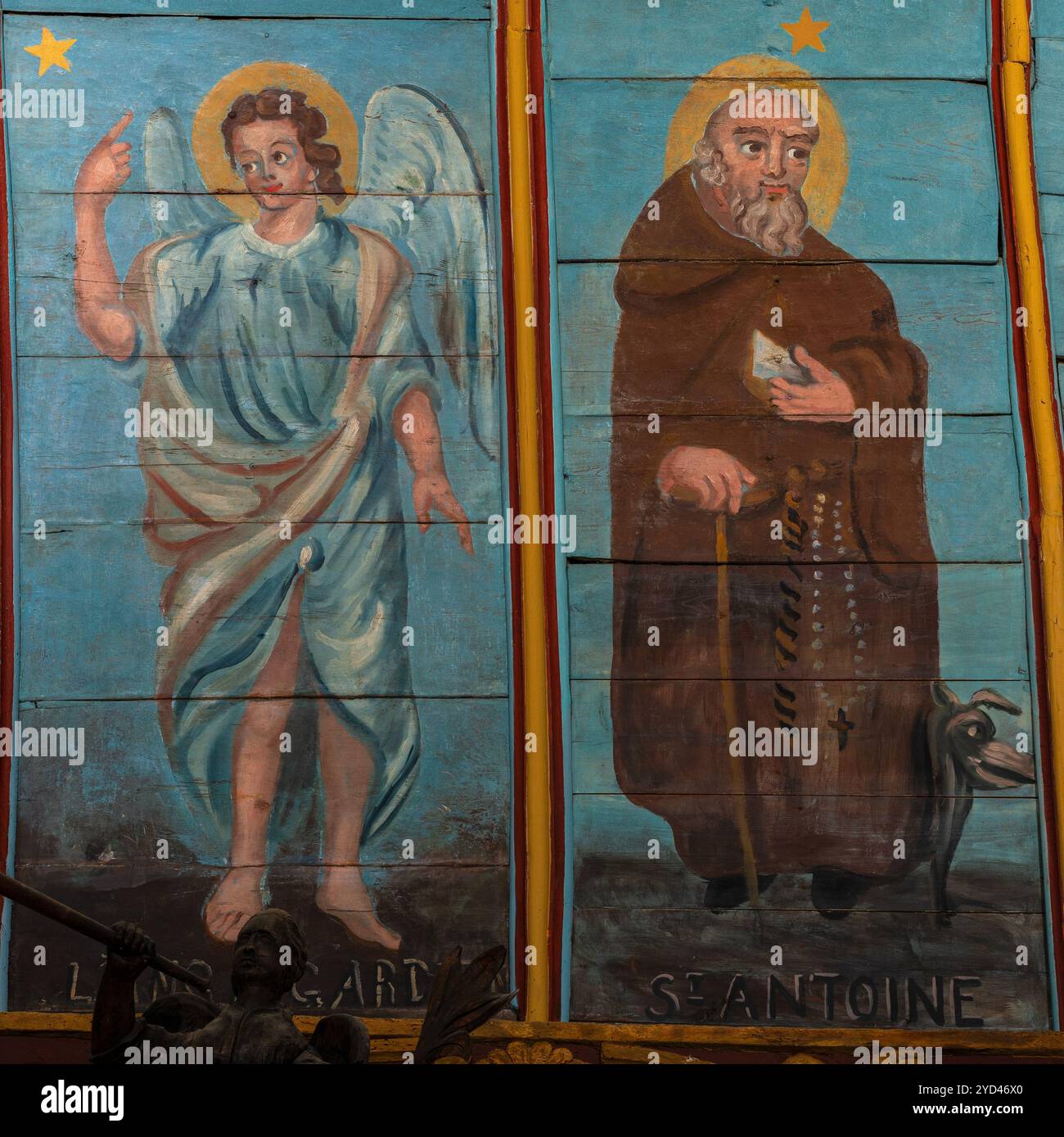 Guardian angel and Saint Anthony of Padua (St Antoine) with the devil ...