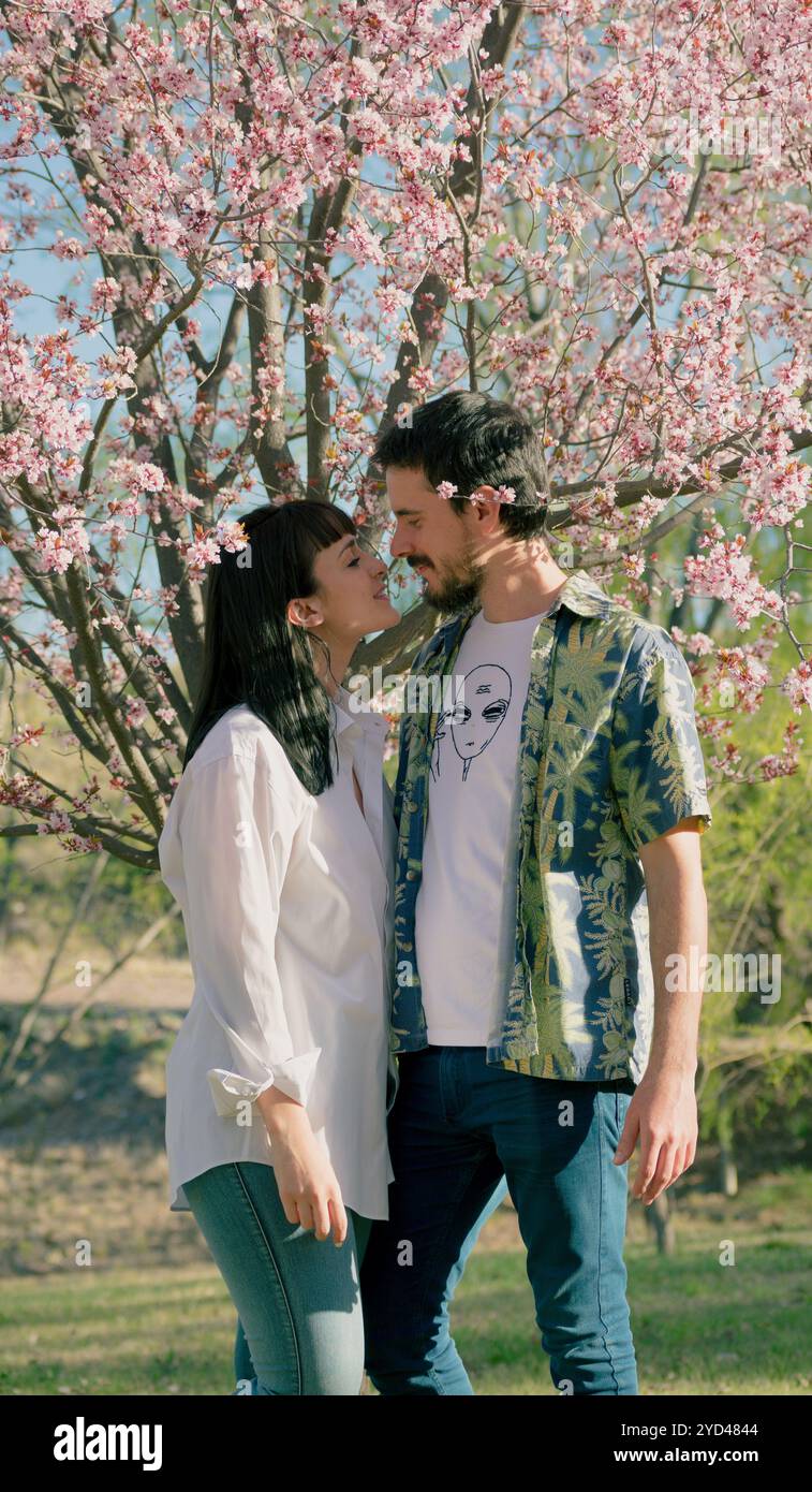 Couple smells hi-res stock photography and images - Alamy