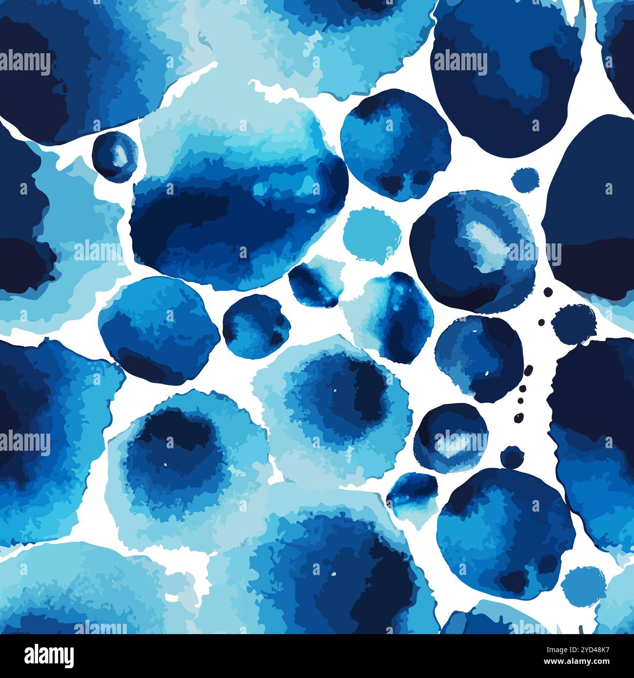 Blue watercolor background, seamless pattern tile. hand drawing. Not AI ...