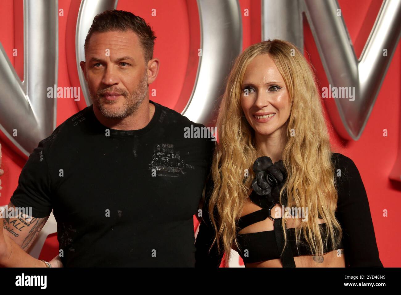 Tom Hardy and Juno Temple attend the UK Premiere of "Venom: The Last ...