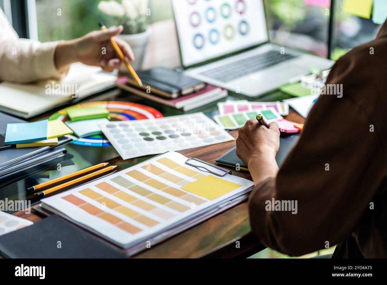 Architects designer team working with color palette chart Stock Photo ...