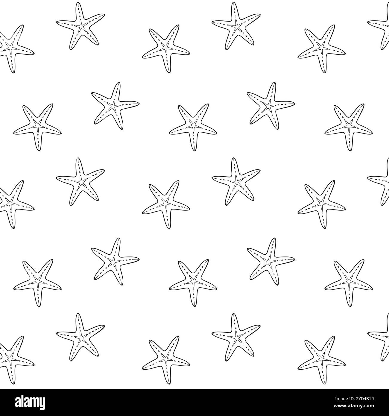 Starfish pattern on white background perfect for coastal-themed designs ...