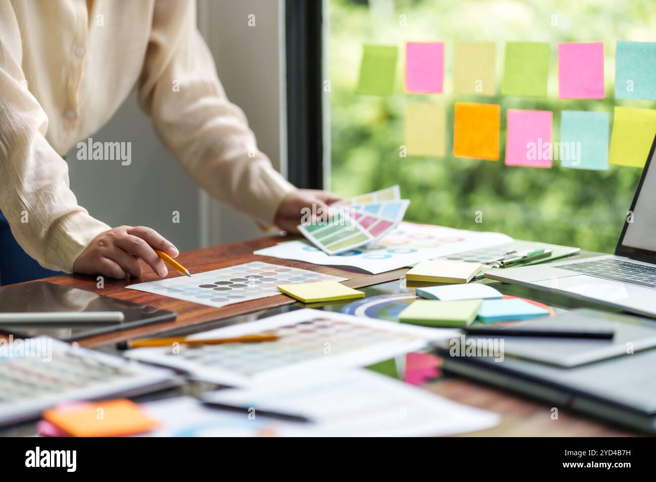 Startup Architect creative designer working with new project ideas ...