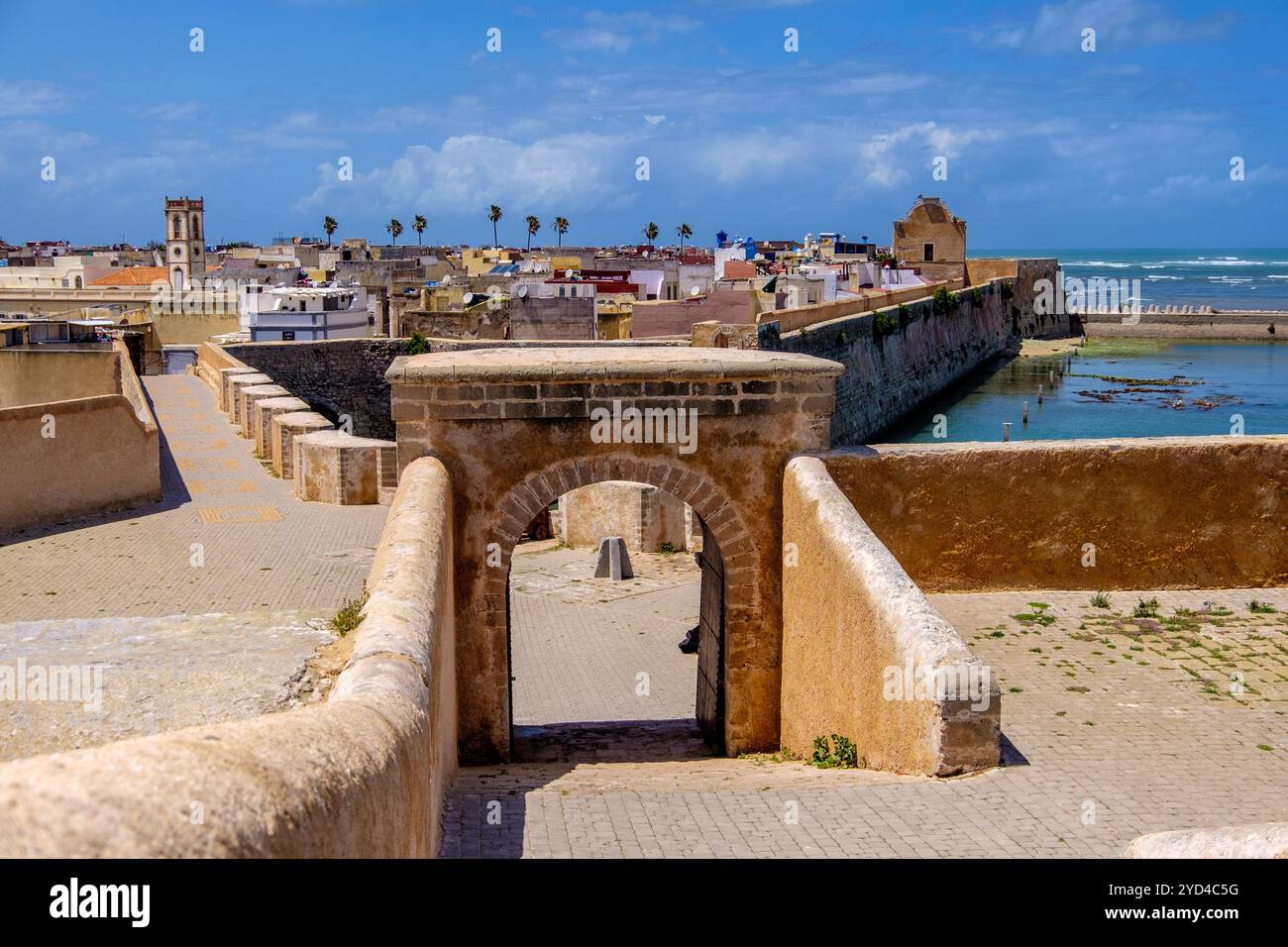 The medina of the historic walled coastal town of El Jadida, Morocco ...